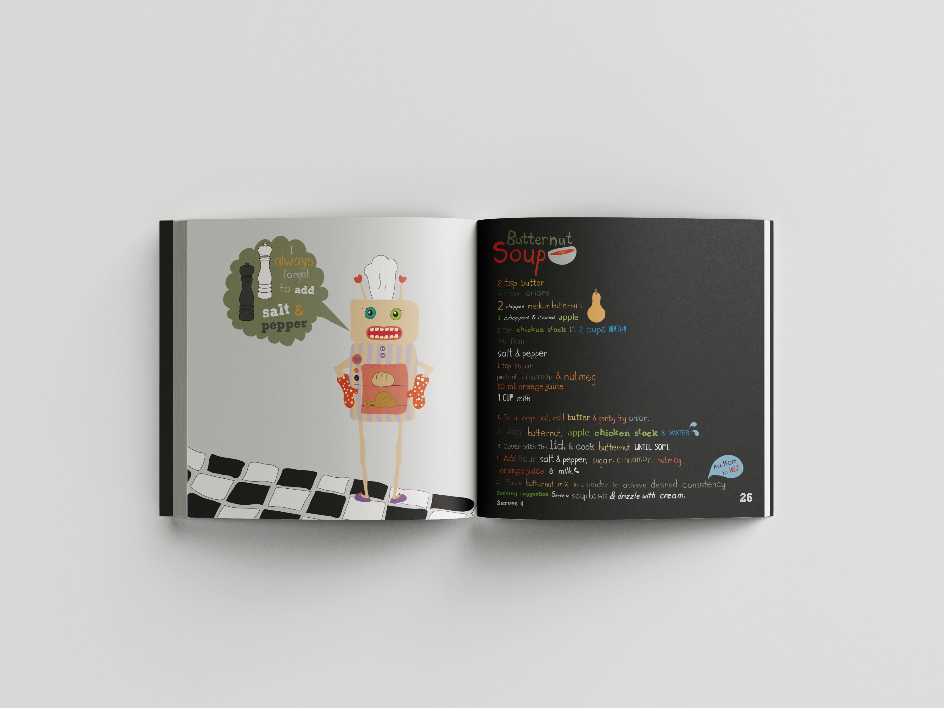 Little Chef, Quirky Hand Illustrated Children's Paperback Recipe Book ...