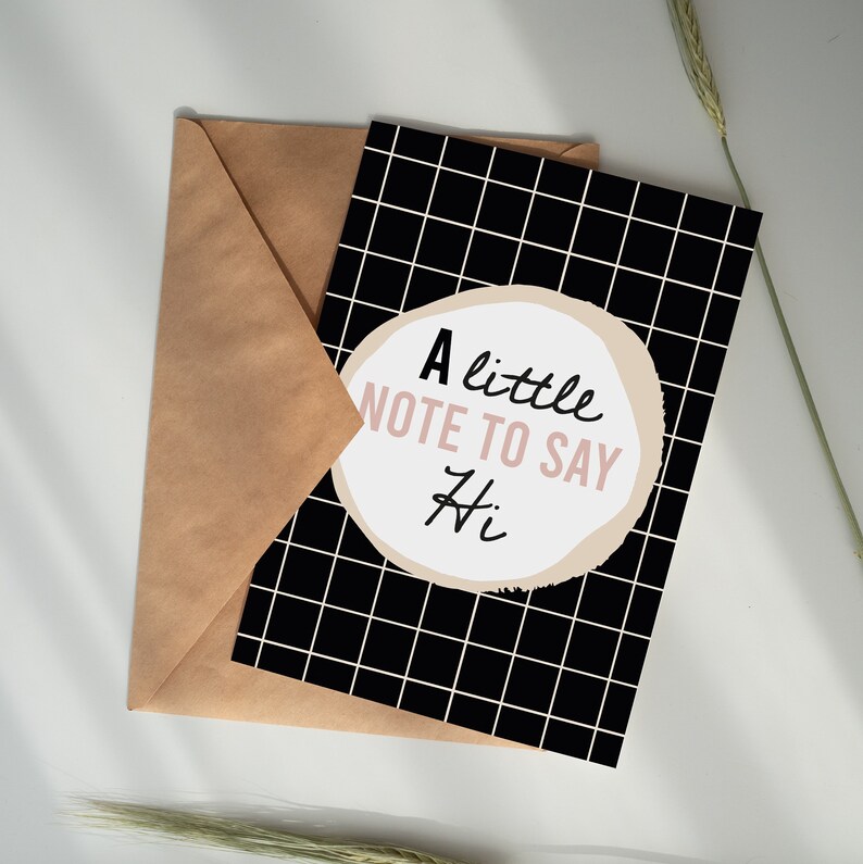 A Title Note to Say Hi Greeting Card - Etsy
