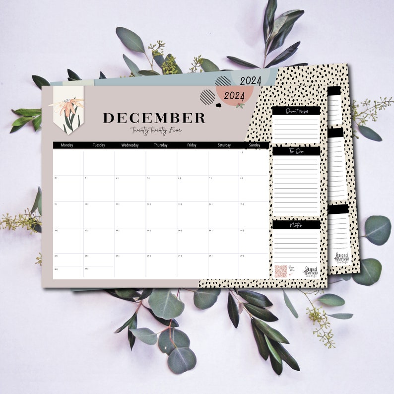 Printable 2024 Calendar Monthly Planner Landscape Elegant Monthly ...