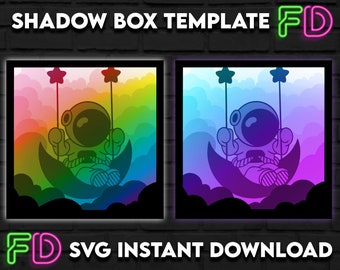 BTS Shadow Light Box Template SVG. Shadow Light Box Cricut Silhouette ...