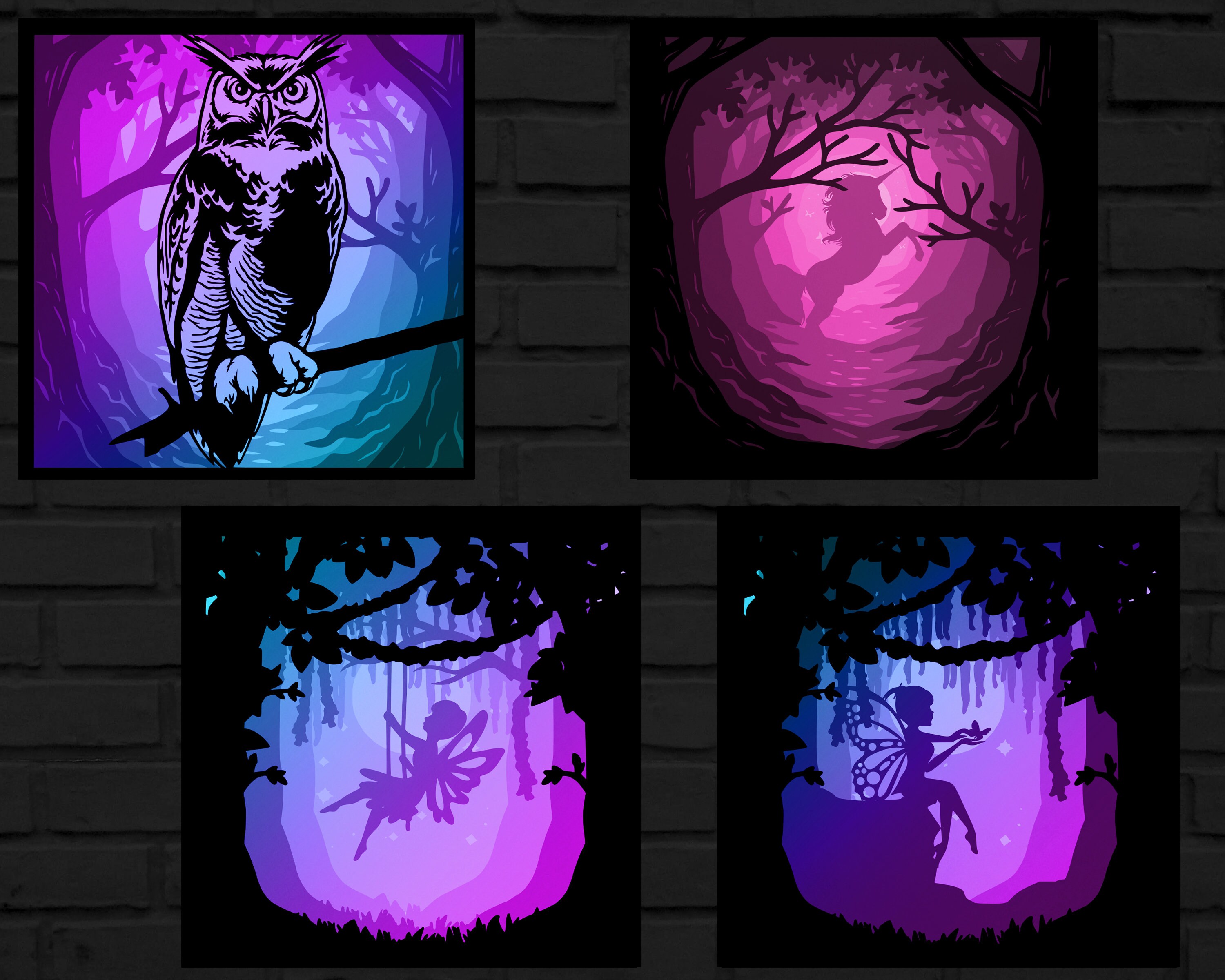 12 Shadow Light Box Template SVG Bundle. Shadow Light Box - Etsy