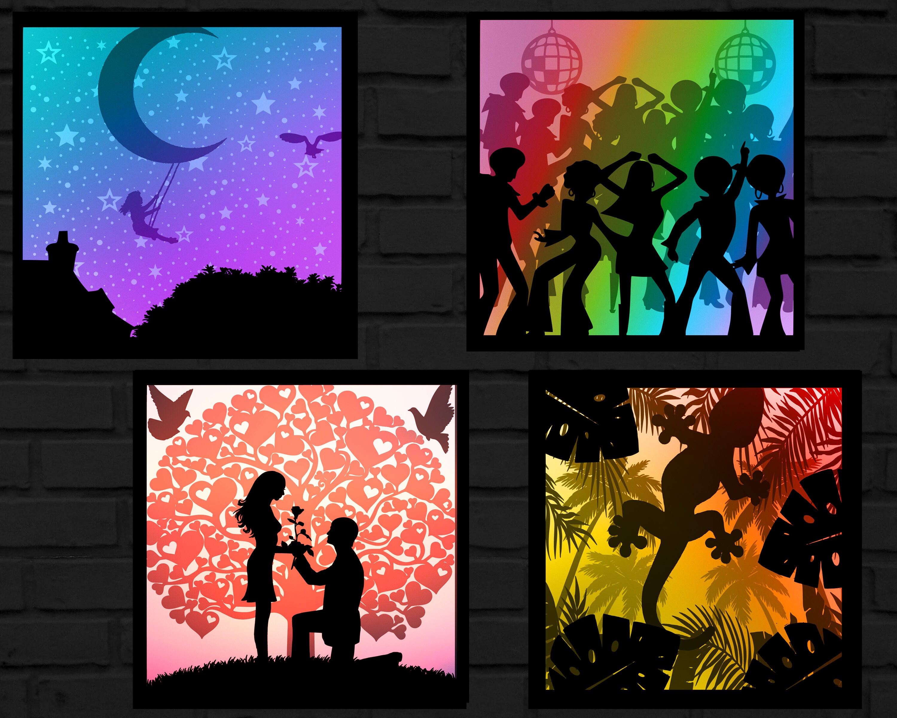 12 Shadow Light Box Template SVG Bundle. Shadow Light Box - Etsy Australia