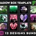12 Shadow Light Box Template SVG Bundle. Shadow Light Box Bundle Cricut ...