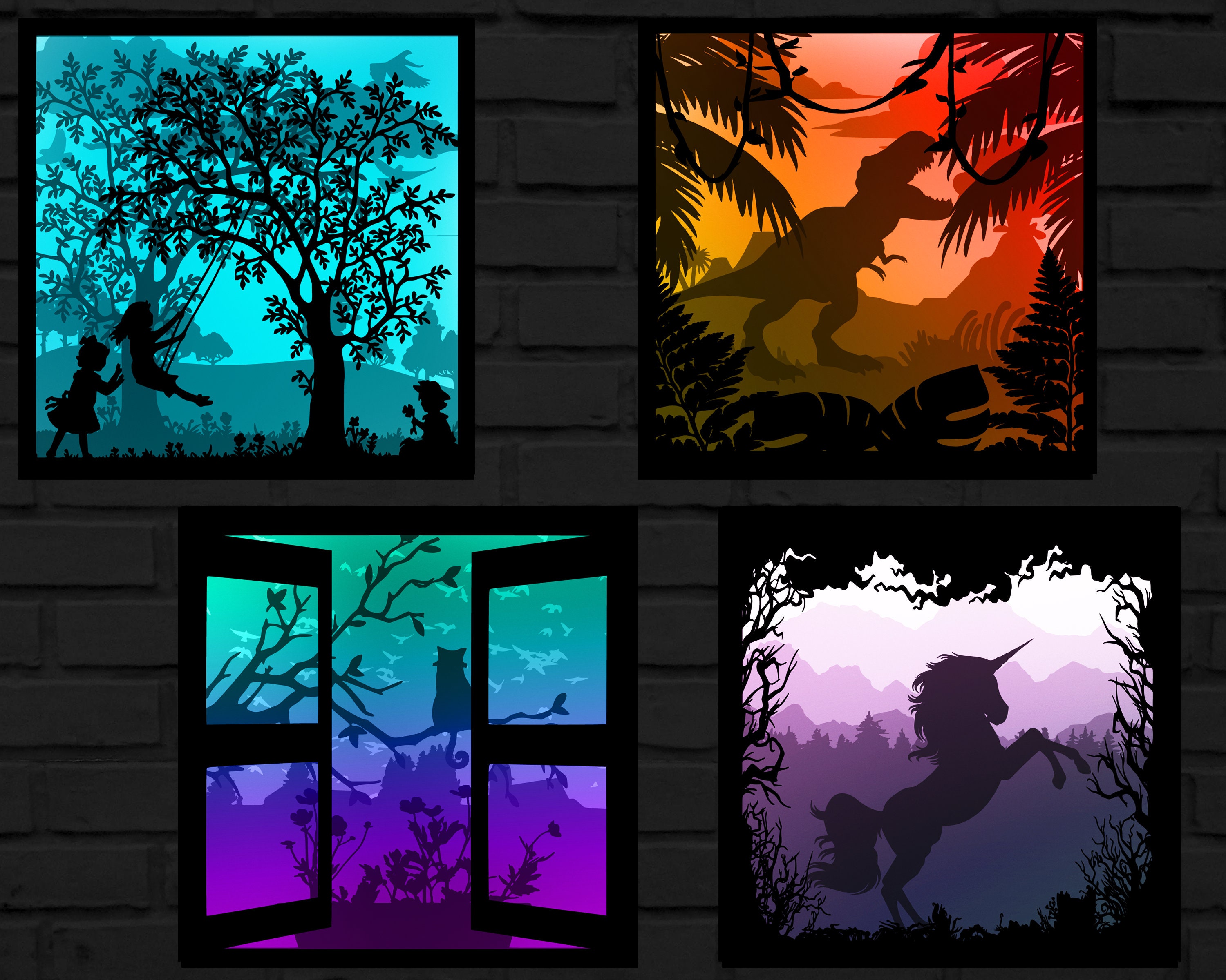 12 Shadow Light Box Template SVG Bundle. Shadow Light Box - Etsy Australia