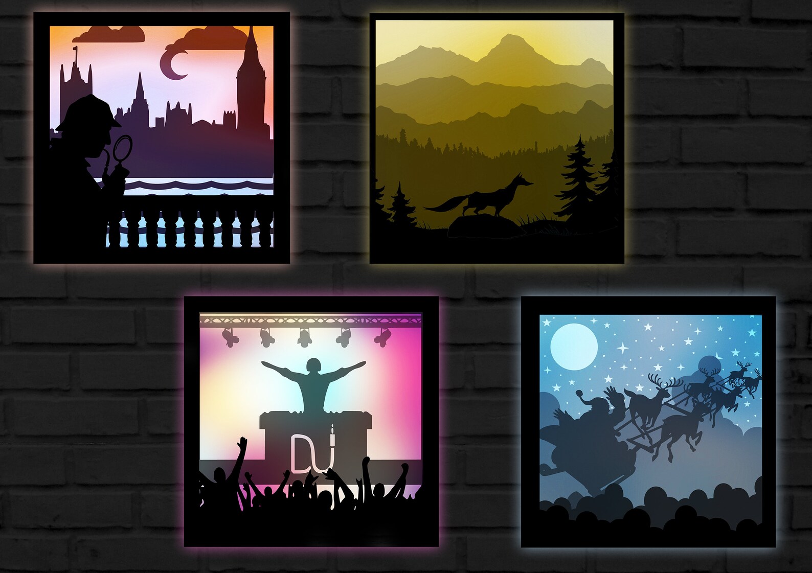 12 Shadow Light Box Template SVG Bundle. Shadow Light Box - Etsy