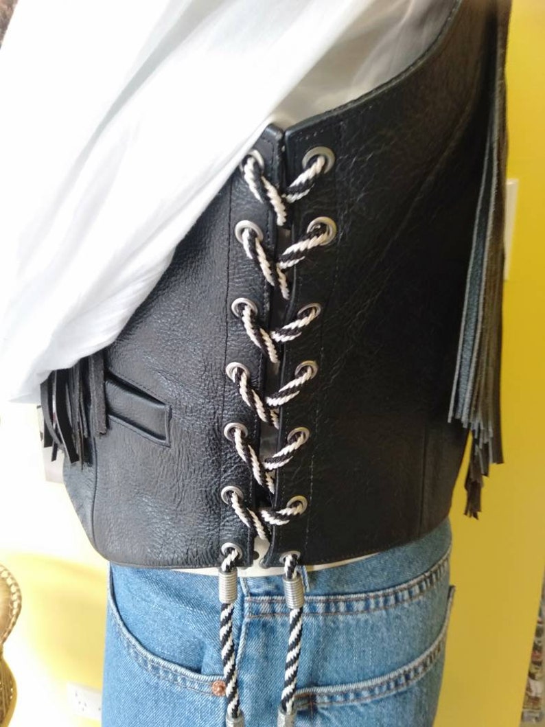 Unisex Fringed Leather Vest by 'moto Armour' - Etsy