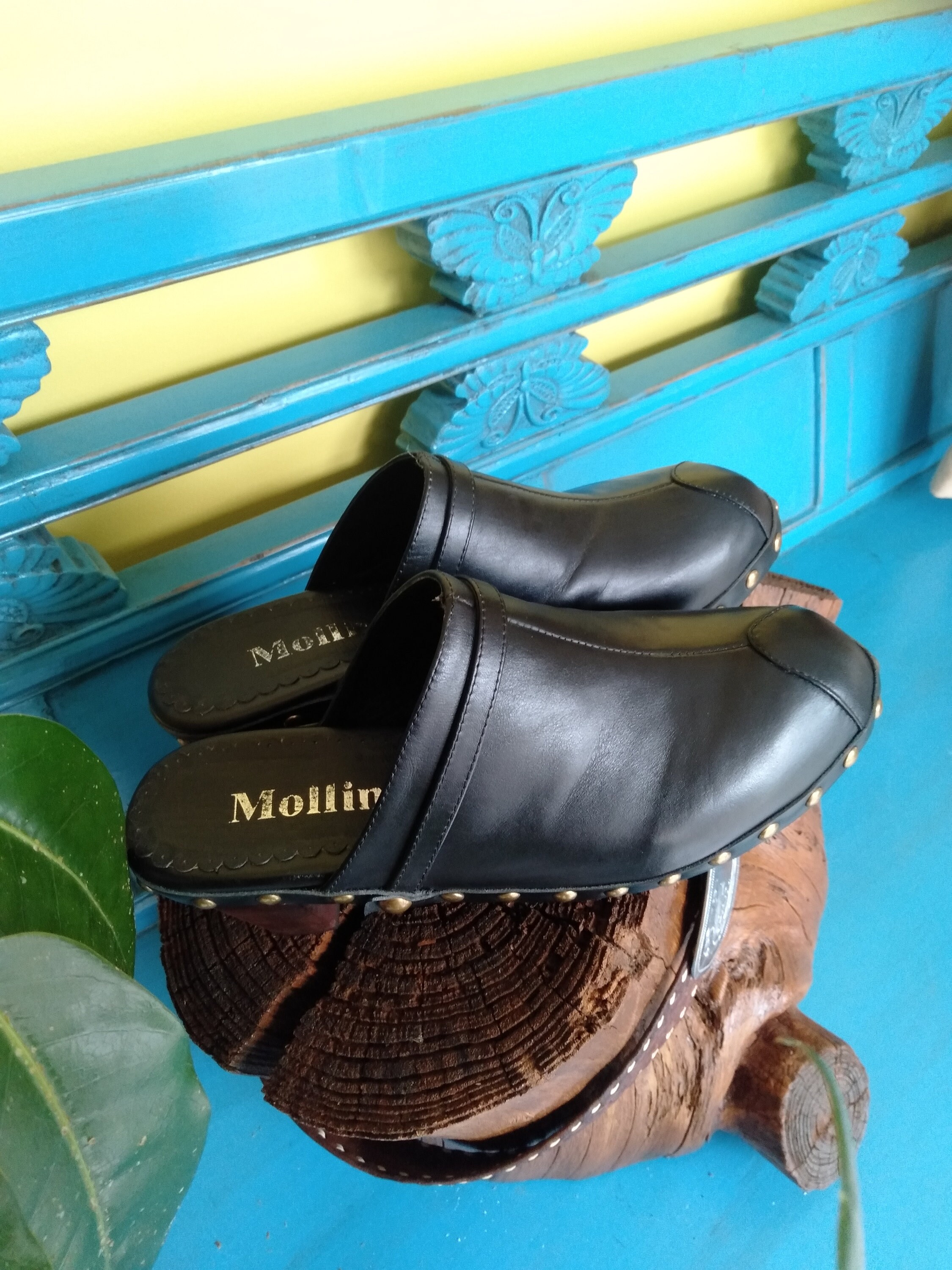 80s Does 70s by 'mollini' Leather Clogs - Etsy