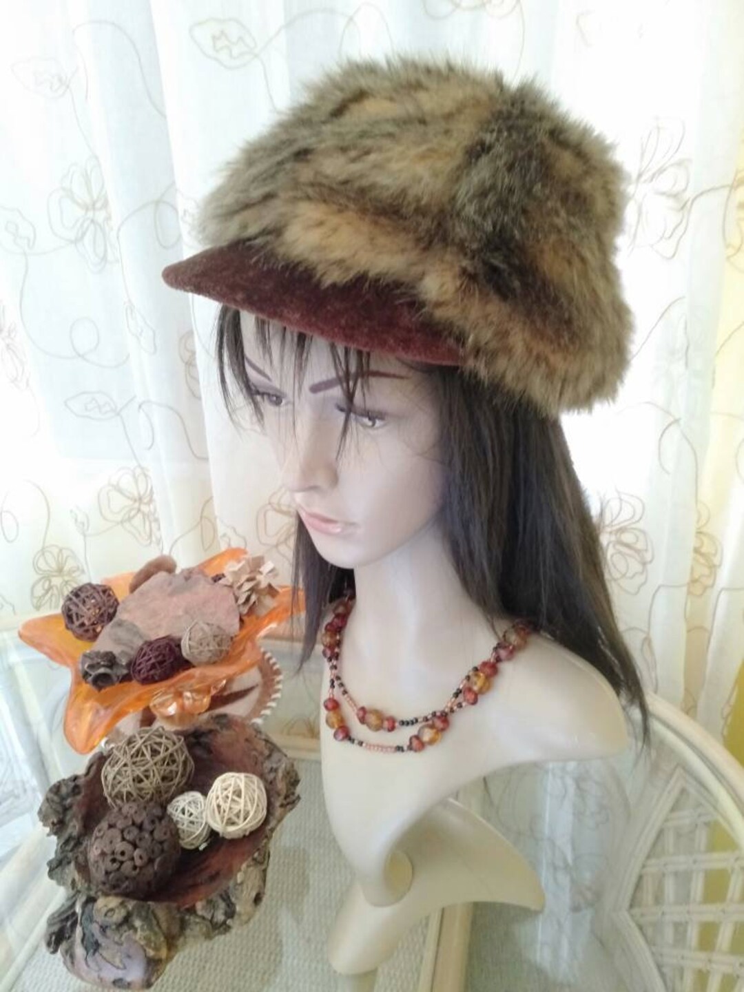 60s Faux Fur Mod Cap - Etsy