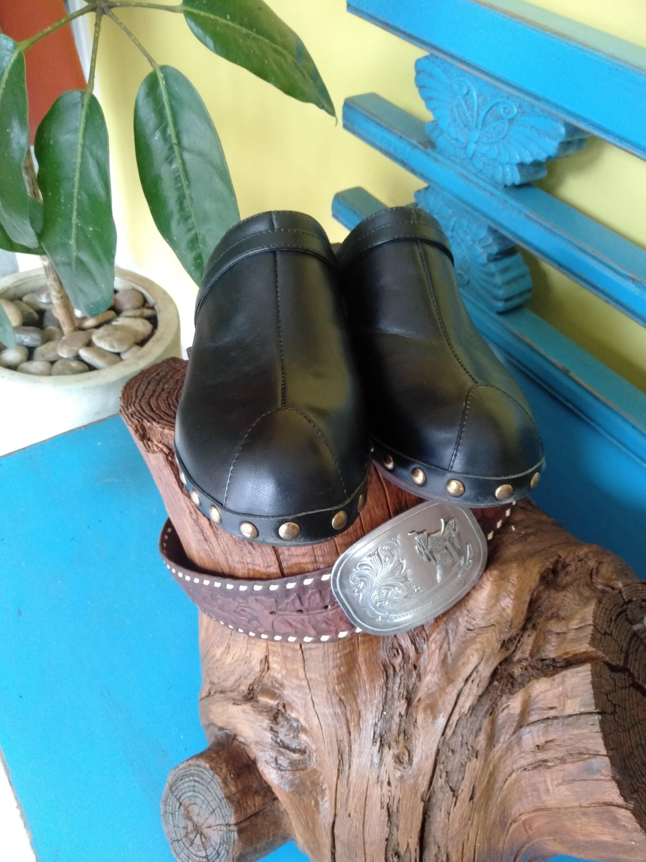80s Does 70s by 'mollini' Leather Clogs - Etsy