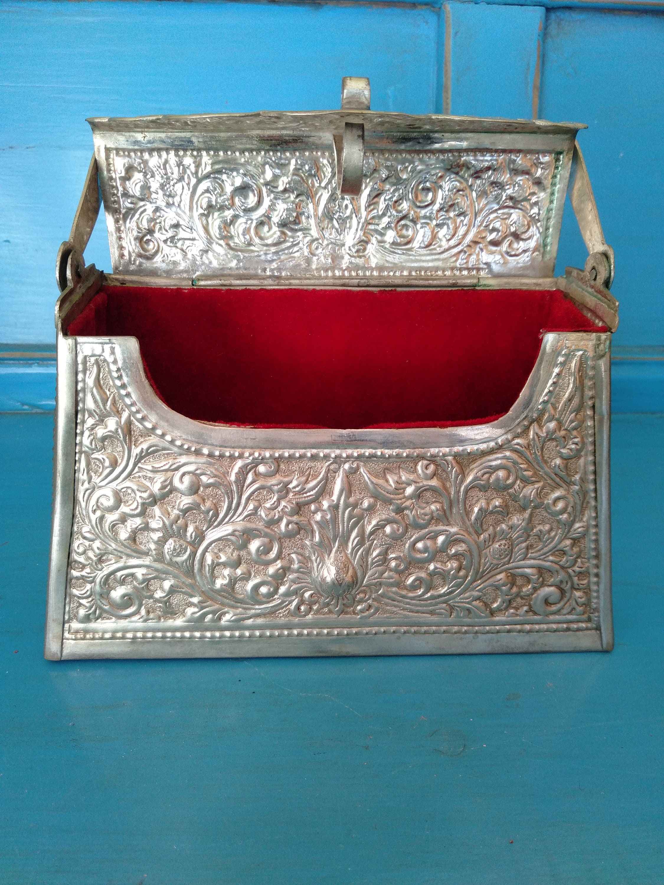 Vintage Pewter Metal Mini Bag - Etsy