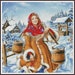 Winter Woman Cross Stitch Pattern: Christmas Celebration Needlework ...