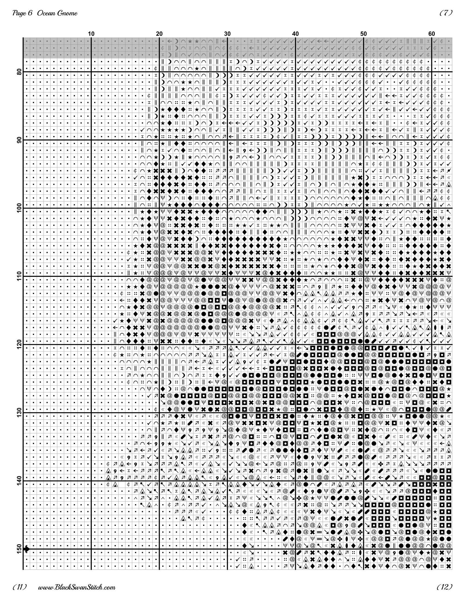 Ocean Gnome - Chart Counted Cross Stitch Pattern Needlework PDF - Etsy