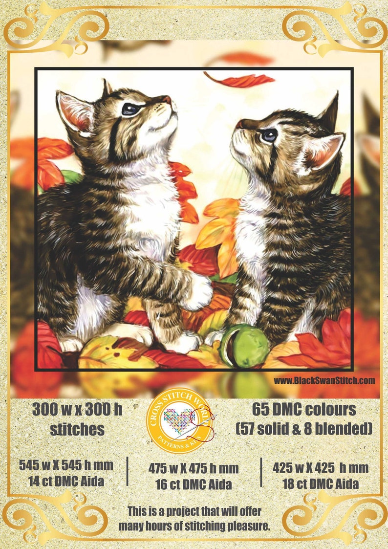 Delightfully Manic Cat Kitten - Chart Counted Cross Stitch Pattern ...
