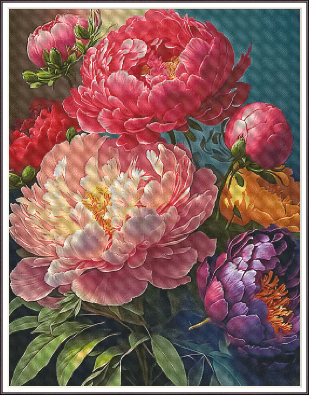 Garden Delights Peonies in a Vase Wild Roses Peonies Rose Flowers ...
