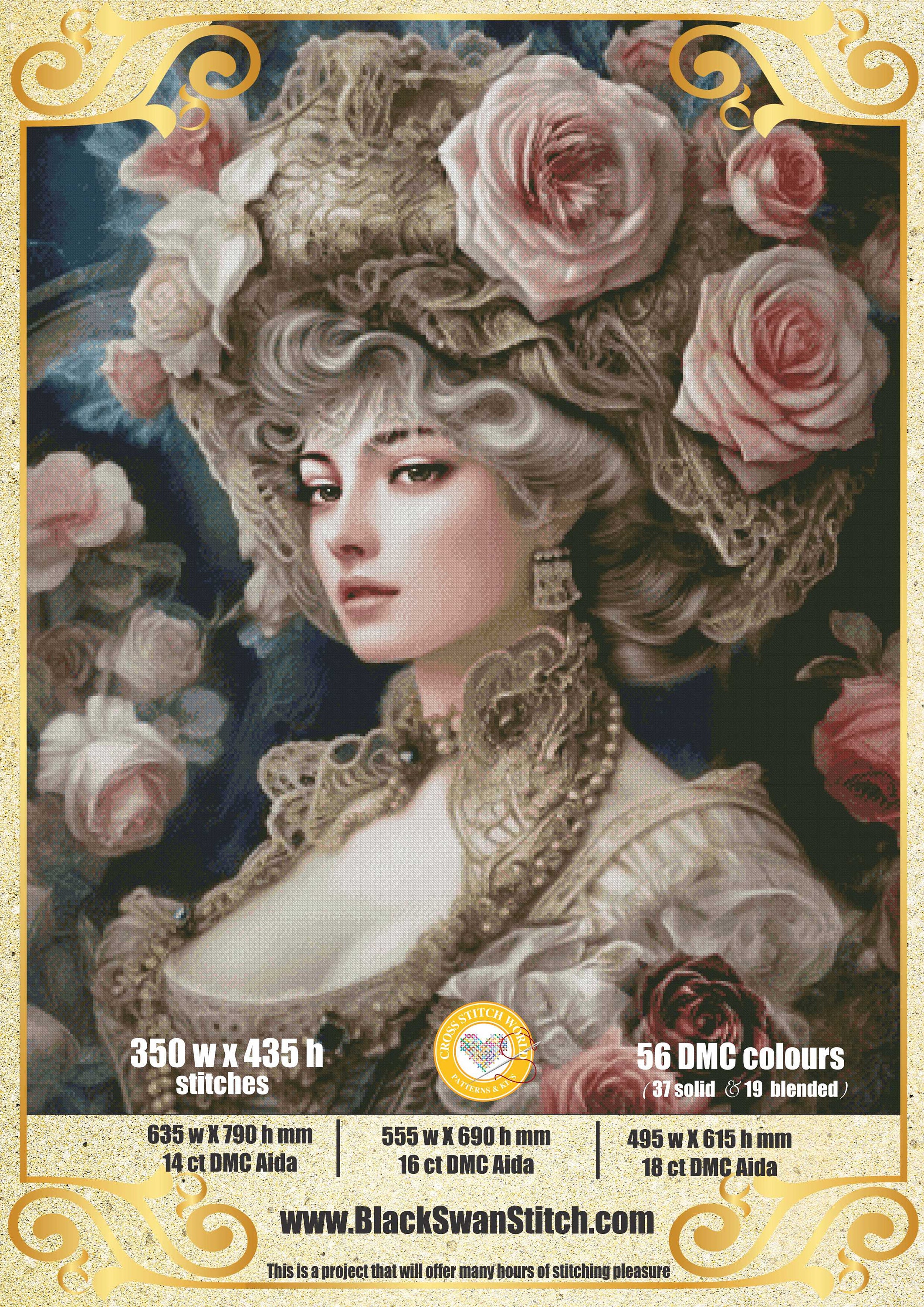 Pink Rococo Princess Beauty Behind the Mask Fantasy - Chart Counted ...