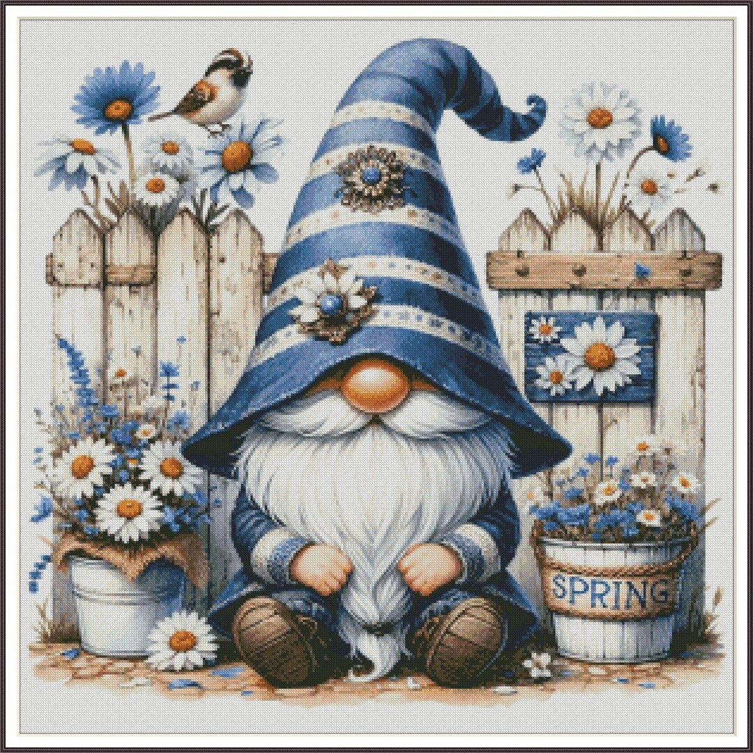 Country Gnome - Chart Counted Cross Stitch Pattern Needlework PDF - Etsy
