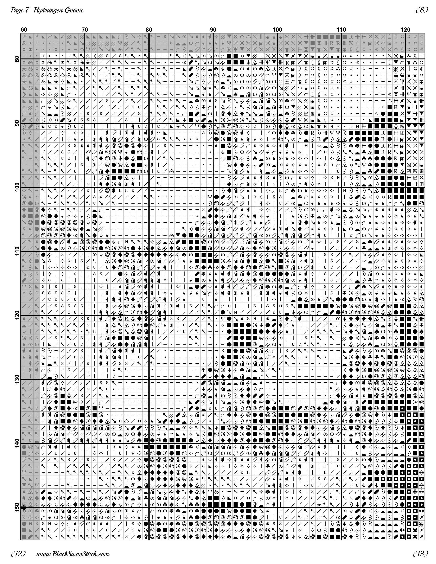 Hydrangea Gnome - Chart Counted Cross Stitch Pattern Needlework PDF - Etsy