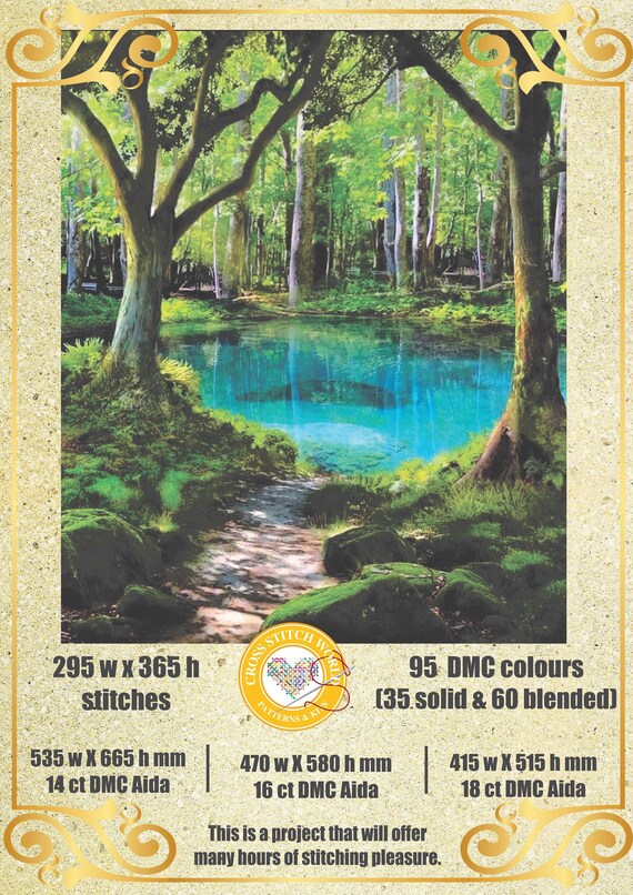 Beautiful Nature Pine Tree Forest Landscape Chart Counted - Etsy