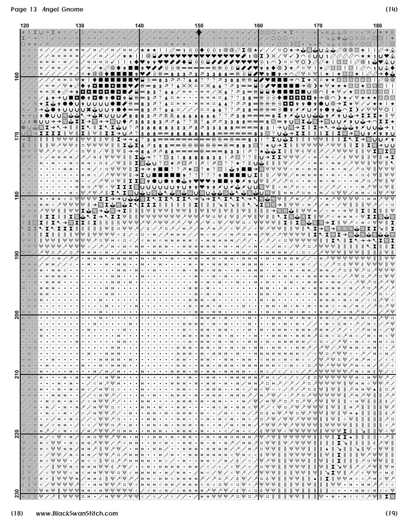 Angel Gnome - Chart Counted Cross Stitch Pattern Needlework PDF - Etsy