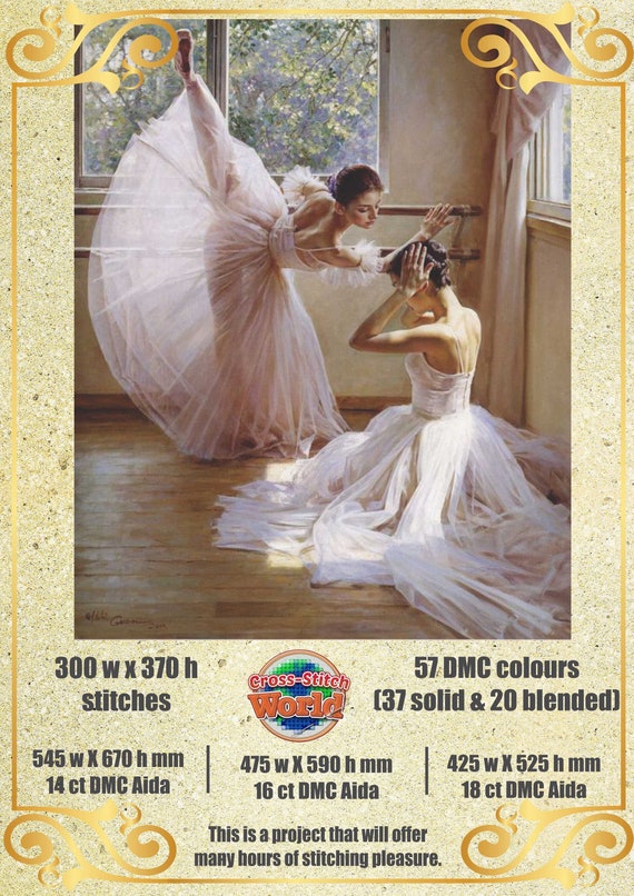 Ballet Dancers Chart Counted Cross Stitch Pattern Needlework - Etsy