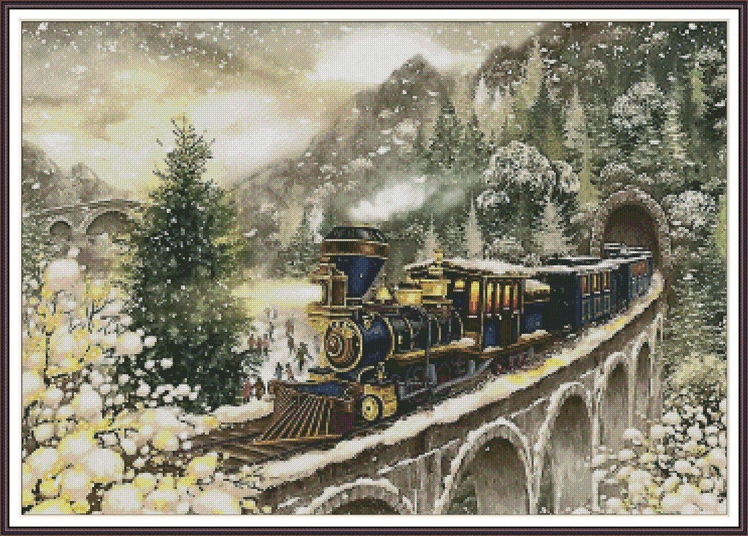The Polar Express Train Eastern Express Winter Snow - Chart Counted ...