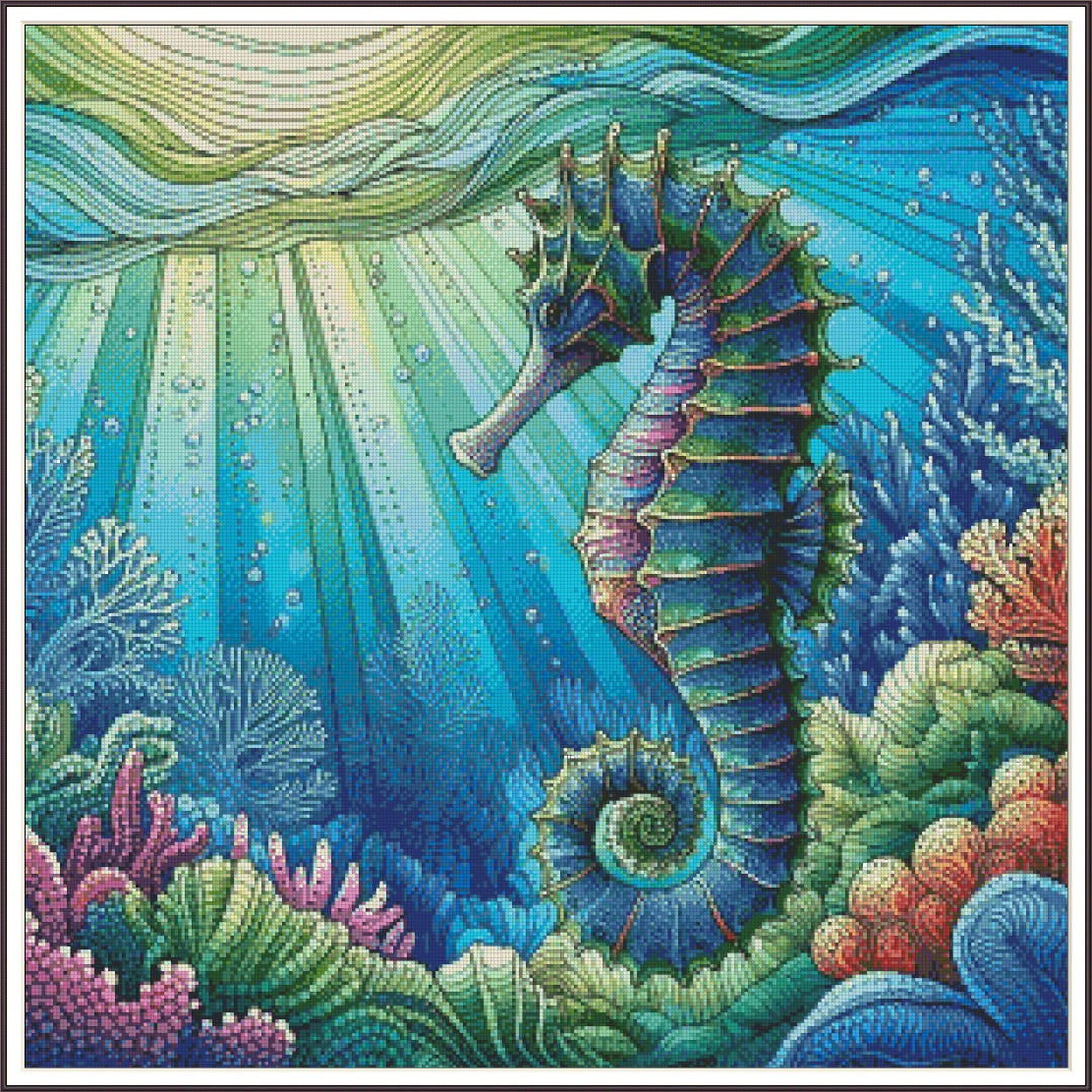 SEAHORSE - Chart Counted Cross Stitch Pattern Needlework PDF - Etsy