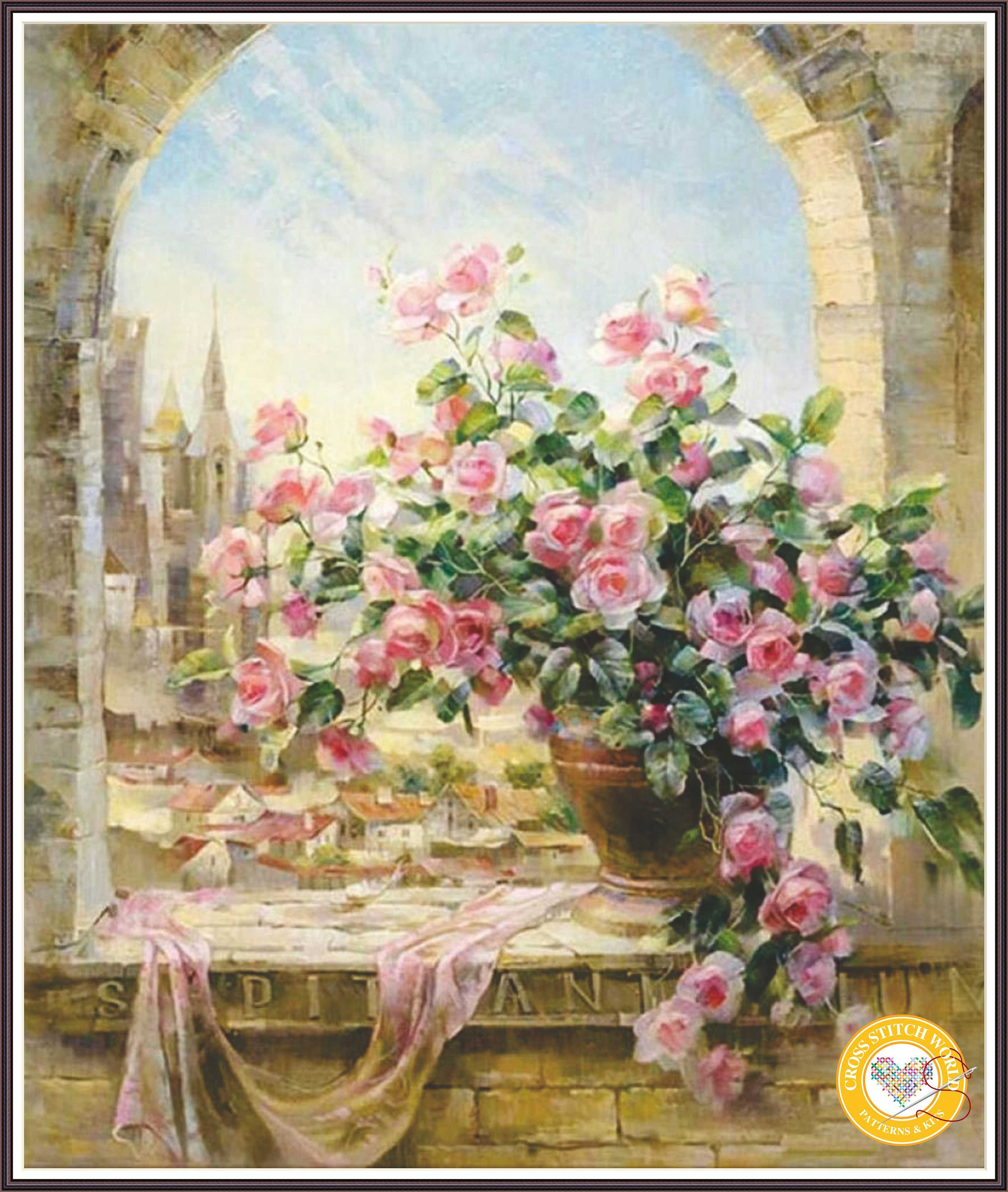 Magic Garden Roses - Chart Counted Cross Stitch Pattern Needlework PDF ...