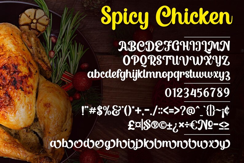 Spicy Chicken Retro Bold Script Font, Groovy Display Font - Etsy