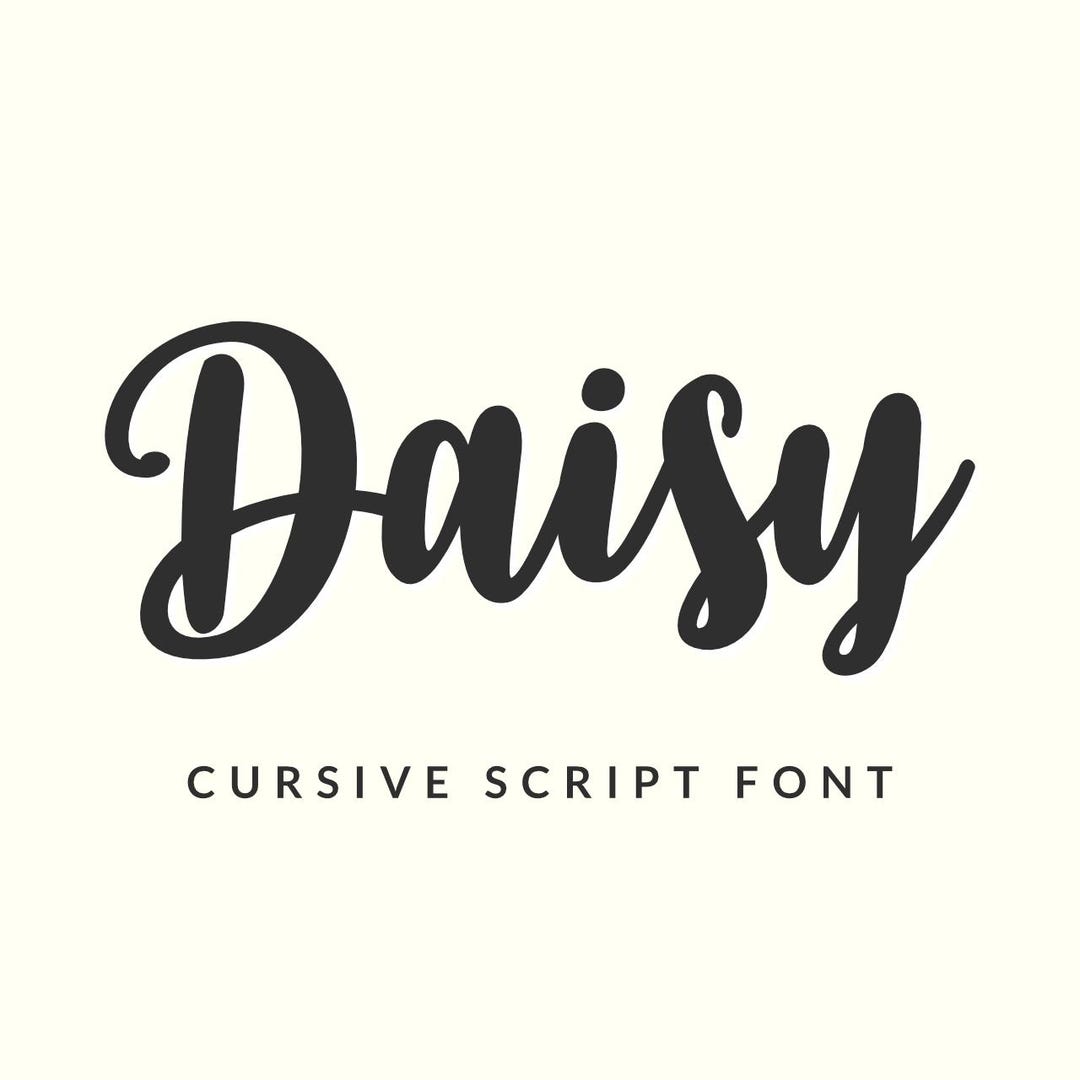 Daisy Day Script Font, Procreate Font, Cricut Fonts, Fonts for Crafters ...