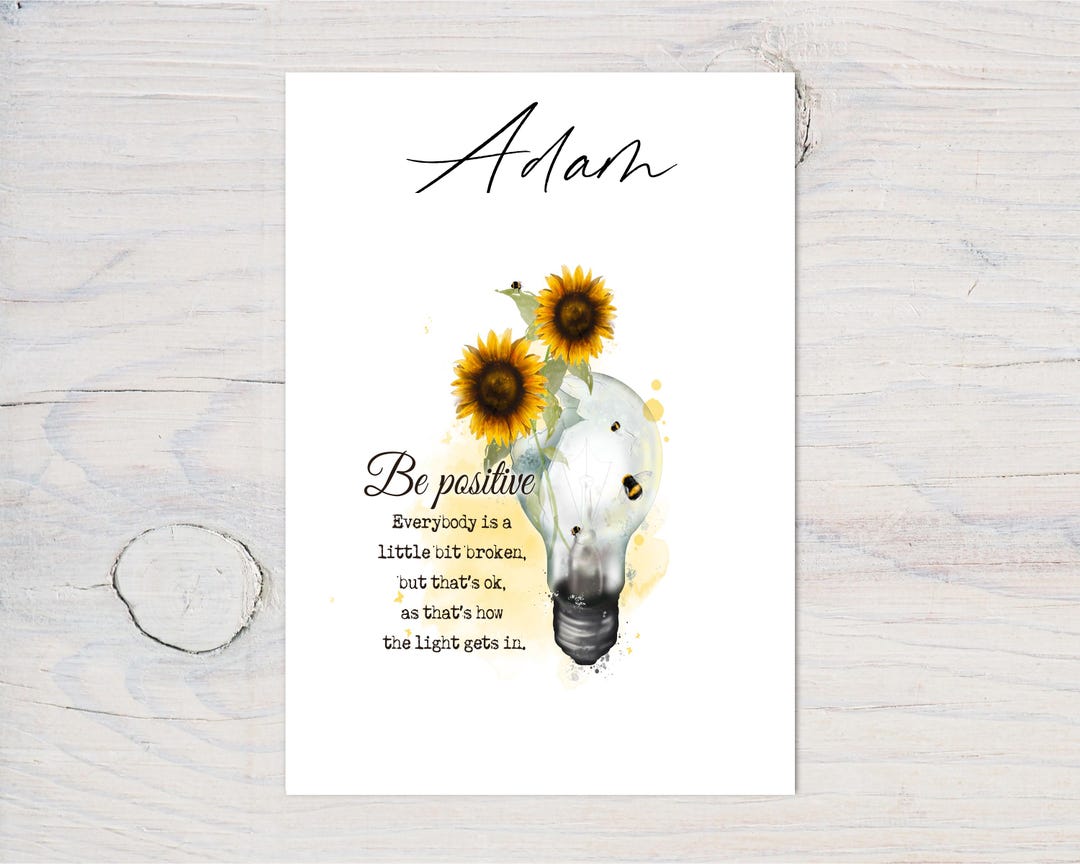Sunflower Mental Health Motivational A4 Wall Art Print Bedroom, Office ...