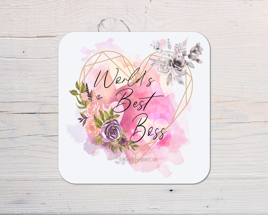 World's Best Boss Coaster Personalised With Any Name, Wording, Message ...