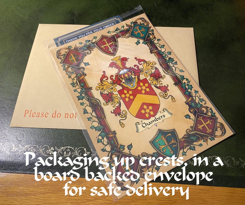 Personalised Family Crest Coaster: Heraldry Art, Surname Gift - Etsy UK