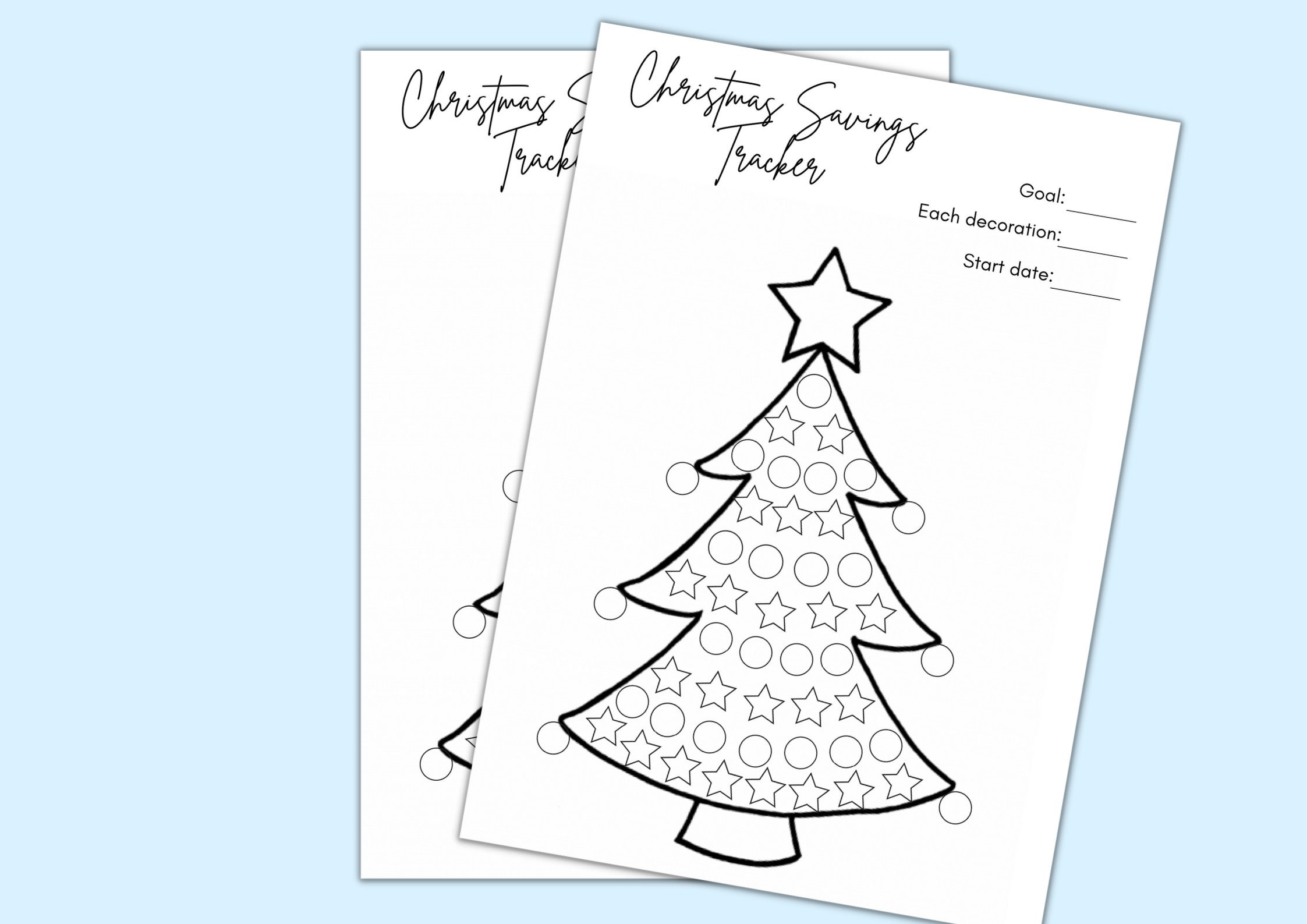 Christmas Tree Savings Tracker | Printable Money Saving Challenge ...