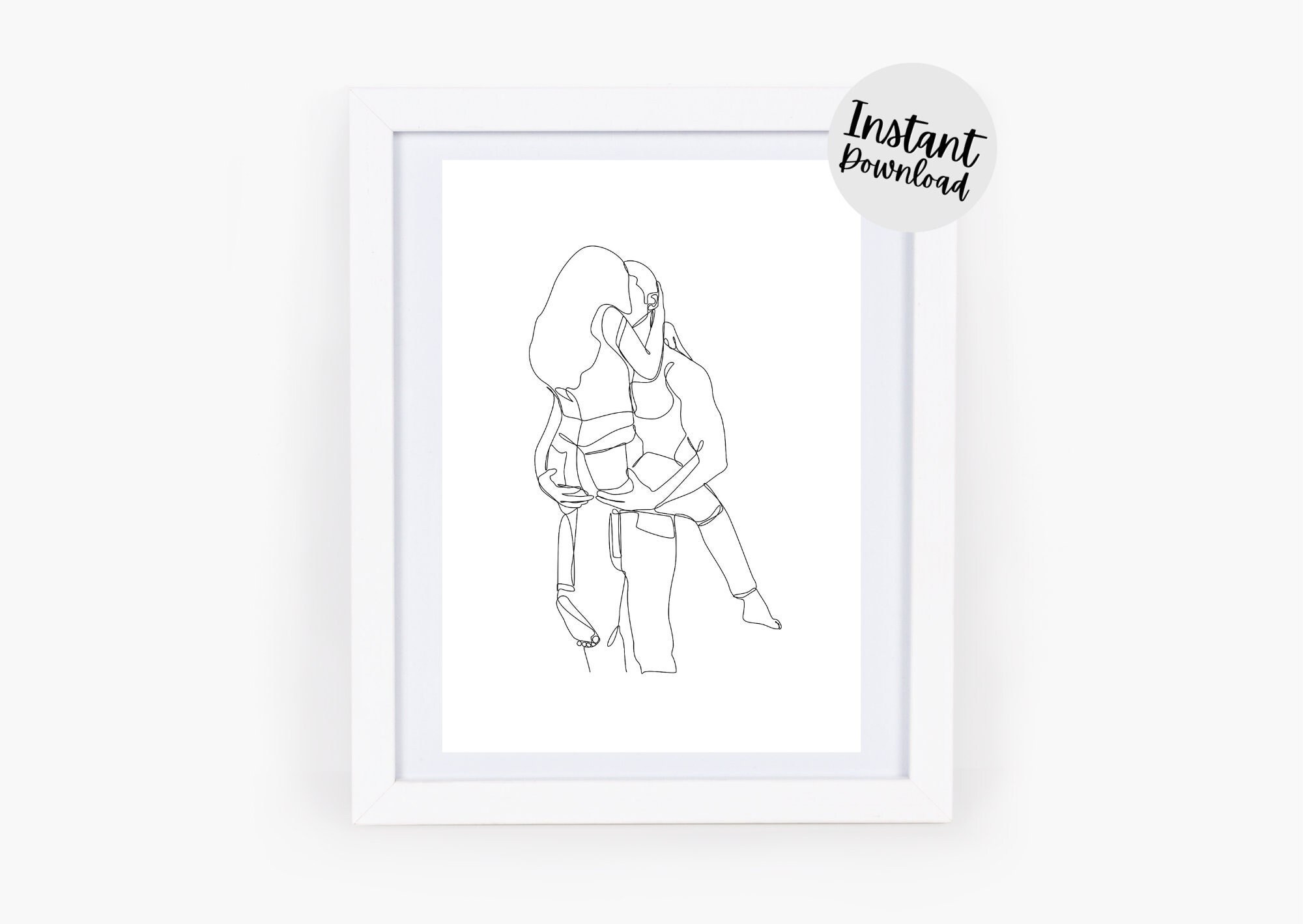 Lovers Embrace Sketch