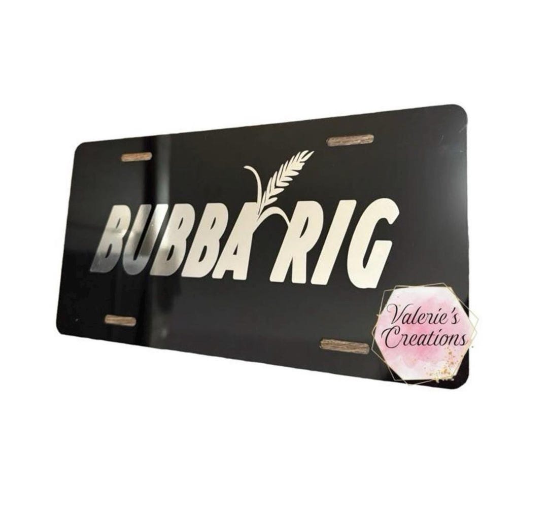 Bubba Rig Black / Chrome License Plate - Etsy