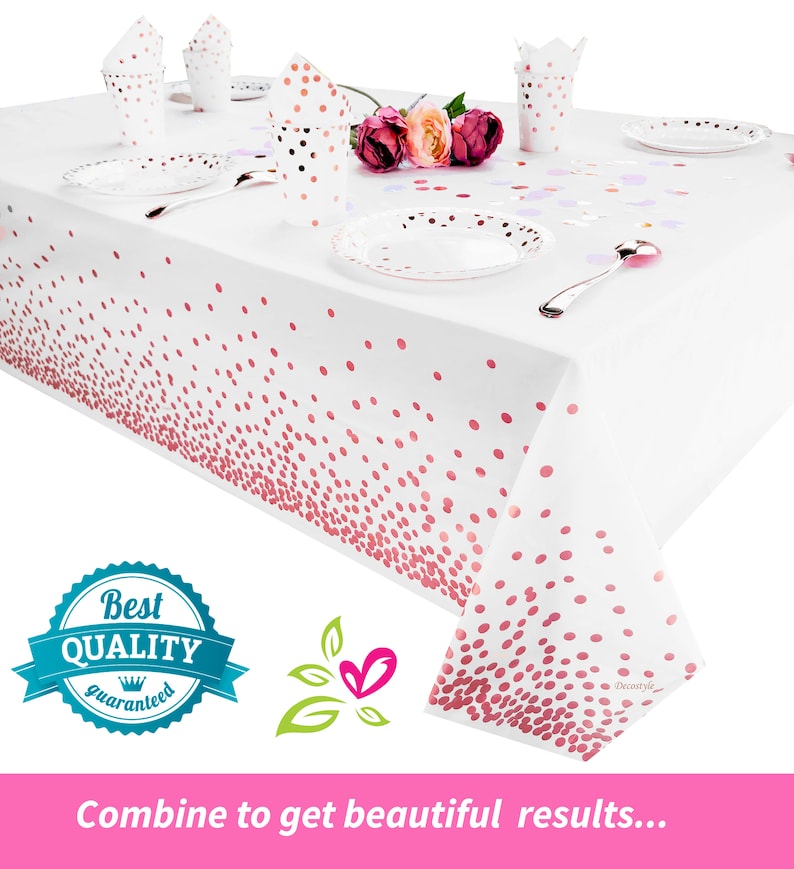 DECOSTYLE, Premium Disposable Table Cover, Party Table Cloths, Stylish ...