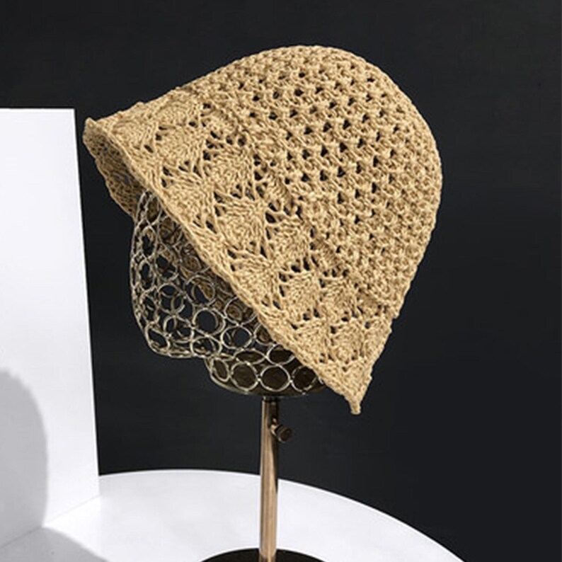 Vintage Style, Handmade Knitted Bucket Hat Limited Quantity Causal ...