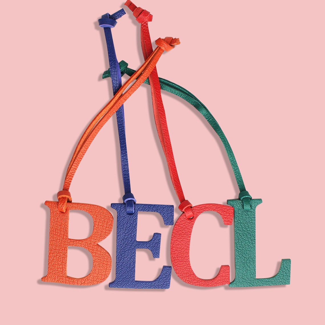 Leather Letter / Alphabet Bag Charm Handbag Accessories - Etsy