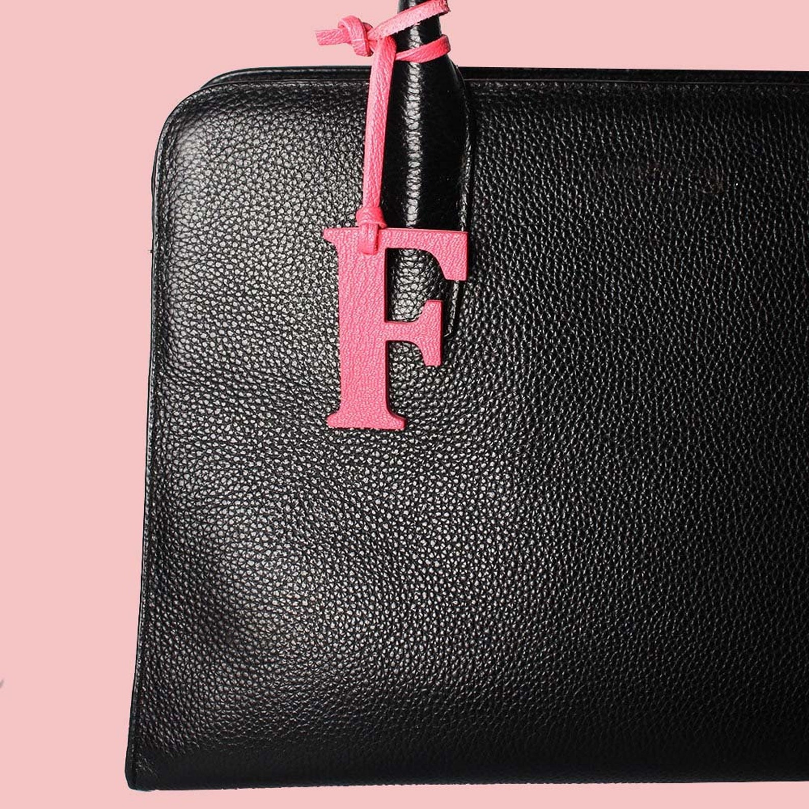 Leather Letter / Alphabet Bag Charm Handbag Accessories - Etsy