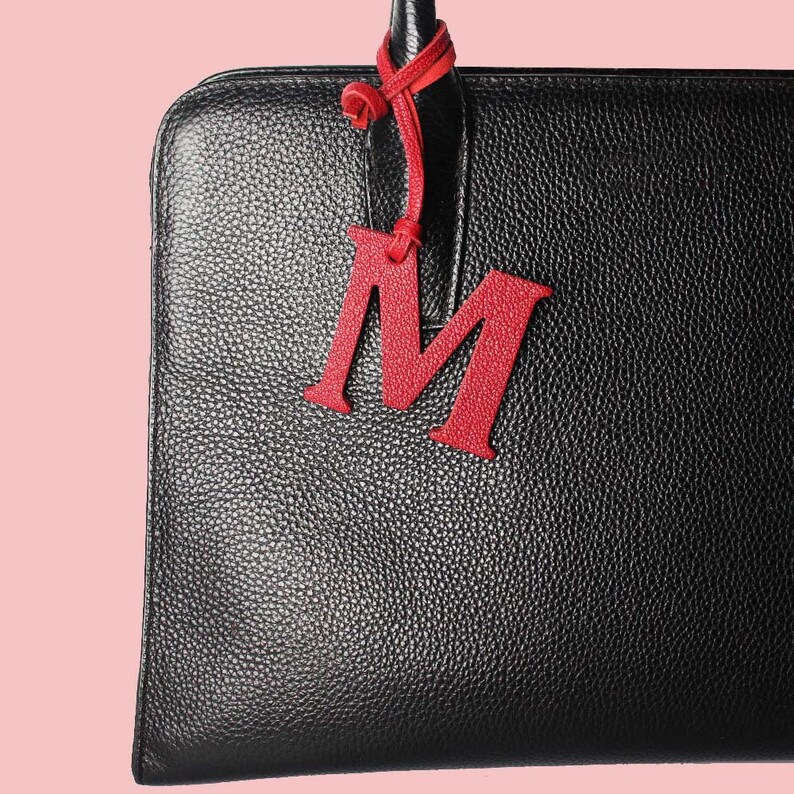 Leather Letter / Alphabet Bag Charm Handbag Accessories - Etsy