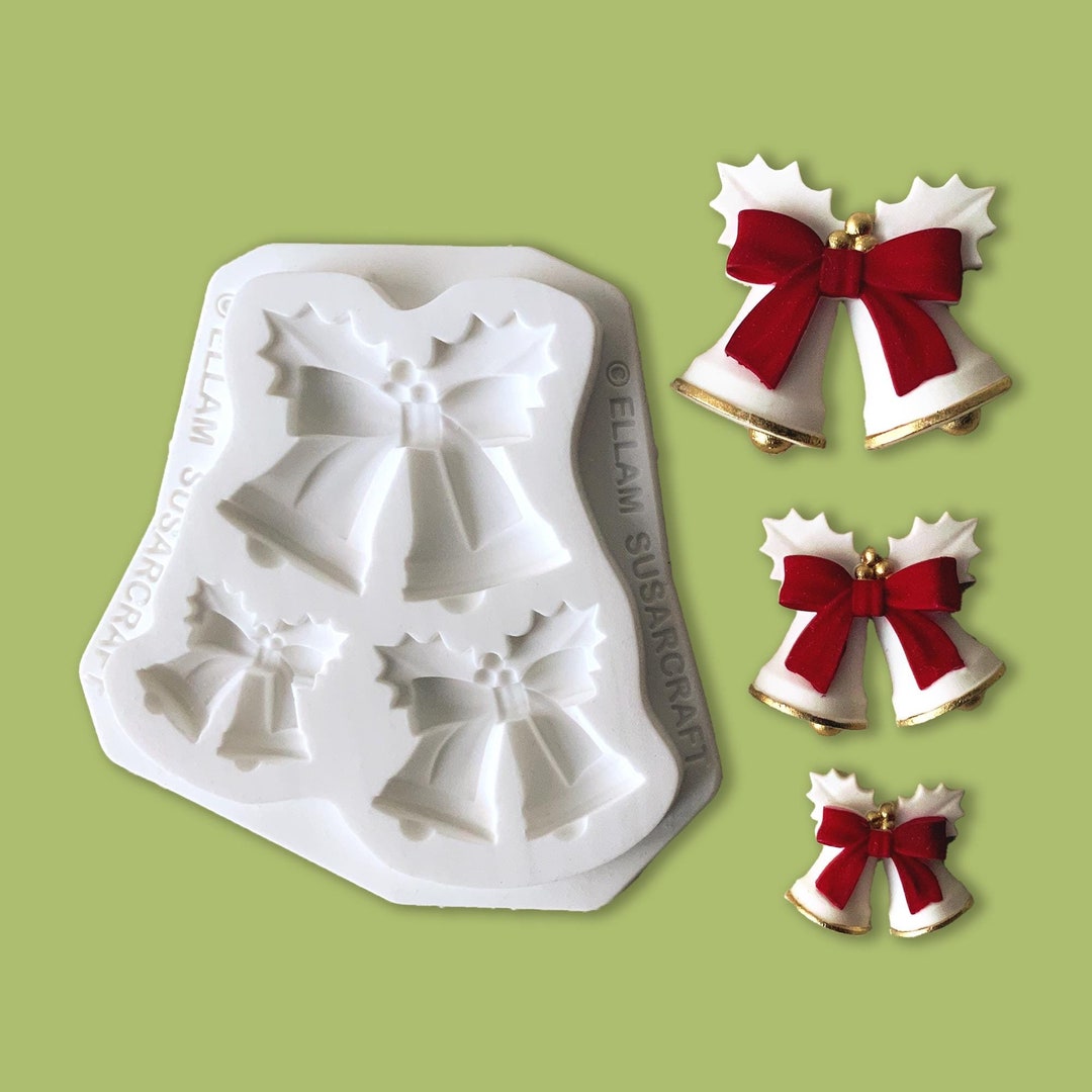 Christmas Bells Wedding Bell Graduated 3 Cavity Silicone Craft Mould ...
