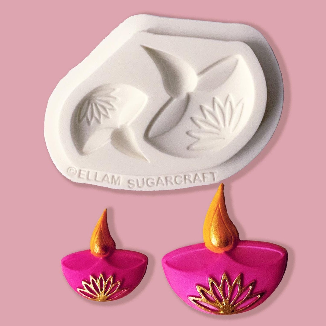 Diwali Diya Silicone Mould – 2-cavity Food Safe Mould for Chocolate ...