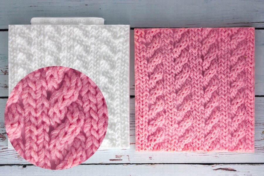 Cable Knit Pattern Knitted Texture Mat Silicone Sugarcraft - Etsy UK