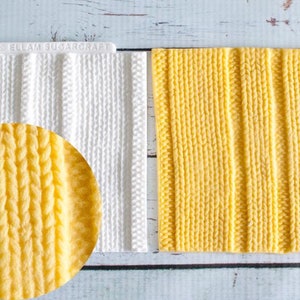 Uneven Rib Stitch Knit Knitted Texture Mat Silicone Mould - Etsy UK