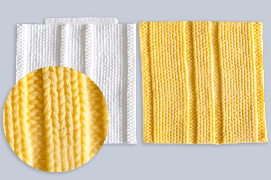 Uneven Rib Stitch Knit - Knitted Texture Mat Silicone Mould - Etsy UK