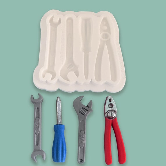 DIY Tools Spanner Wrench Screwdriver Pliers Silicone Craft Mould Food Safe for Cupcake Toppers Fondant Sugar Paste Fimo Crafts Etsy