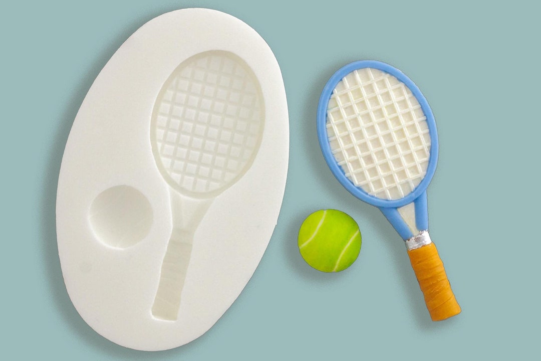 Tennis Racquet & Ball Silicone Craft Mould Racquet 63mm X 25mm Ball ...