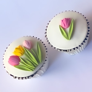 Spring Tulips 3 Tulip Flowers Designs Repeat 9 Cavity Silicone Craft ...