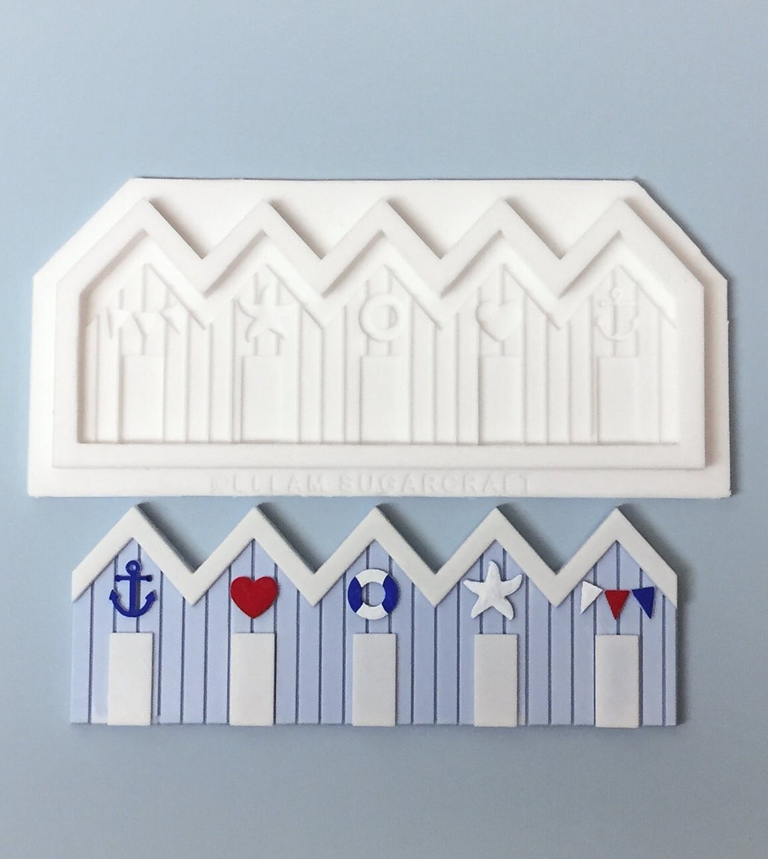Beach House Border Beach Huts Silicone Craft Mould, Food Safe for ...