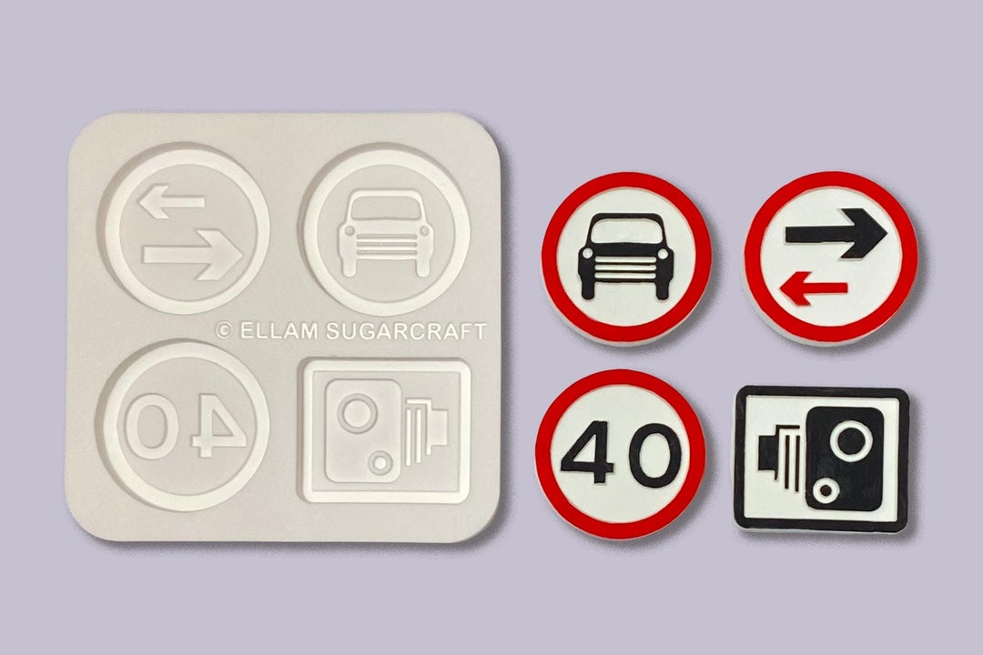 UK Road Signs, Traffic Sign, Silicone Craft Mould, Food Safe , Craft ...